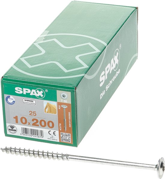 Spax-s Spaanplaatschroef tellerkop discuskop T50 10 x 200mm | bol