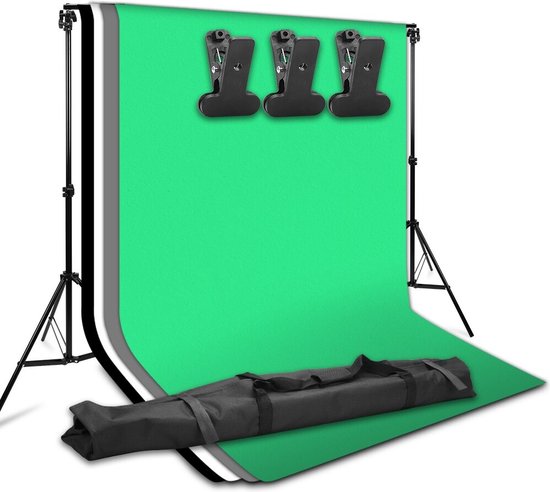 intini® Luxe Green Screen incl. Statief + 3 doeken | Green screen ...