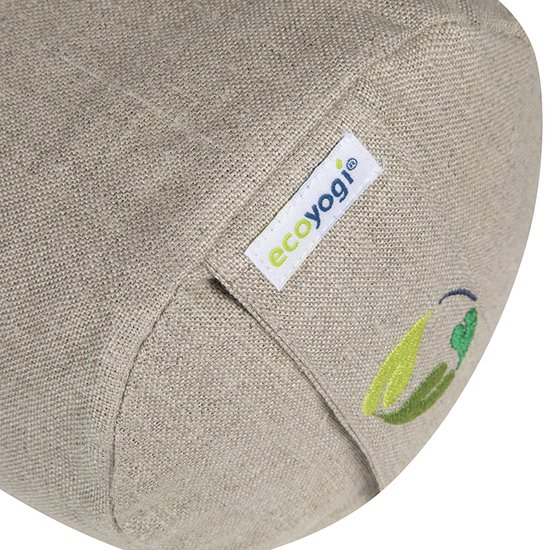Yoga bolster Mini rond Hennep - Ecoyogi - 40 x Ø 15 cm | bol