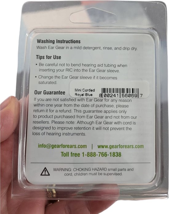 Ear Gear Mini Blauw | bol