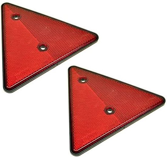 Rode driehoek reflectoren - 2 stuks - 152 x125 mm | bol