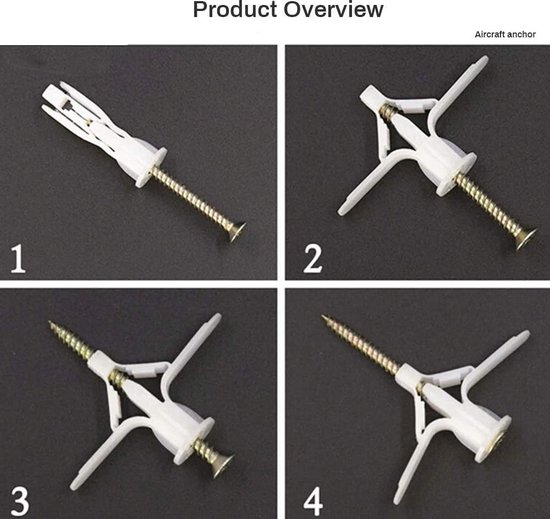 Gipsplaat Pluggen - Hollewand Pluggen Met Schroeven - Voor 8-15 mm ...