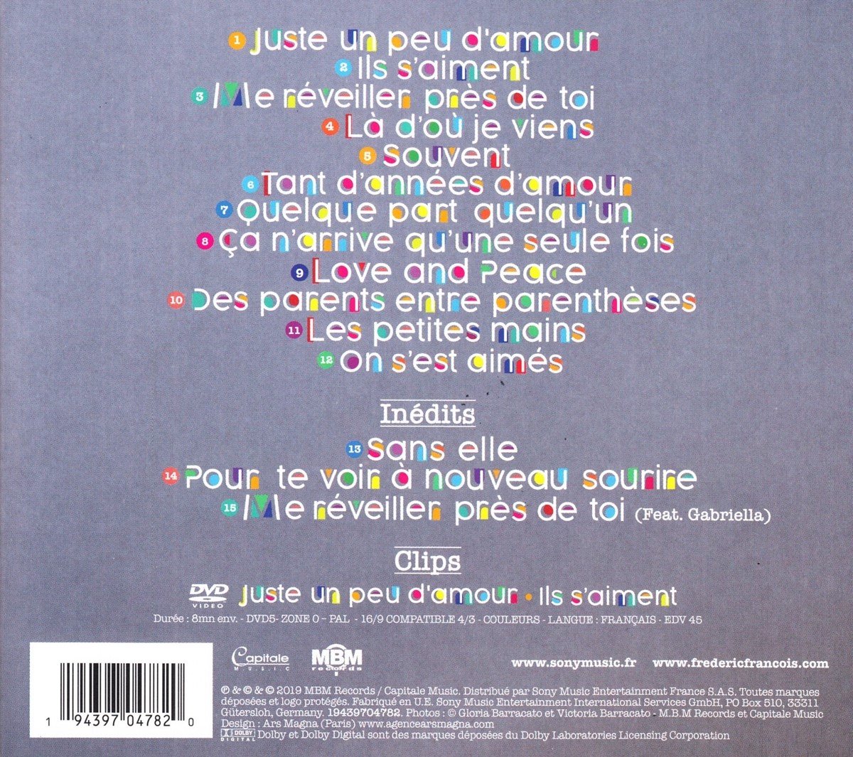 Frederic François - Juste Un Peu D'Amour (1 CD/DVD-audio), Frederic ... Frederic François - Juste Un Peu D'Amour (1 CD/DVD-audio), Frederic ...