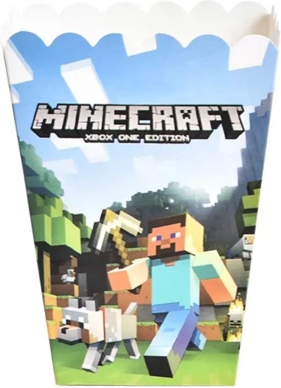 Minecraft popcorn bakjes 6 stuks | bol.com