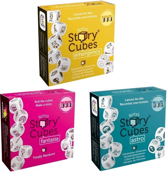 Spellenbundel - Dobbelspel - 3 Stuks - Rory's Story Cubes Fantasia, Astro & Emergency... | bol.com