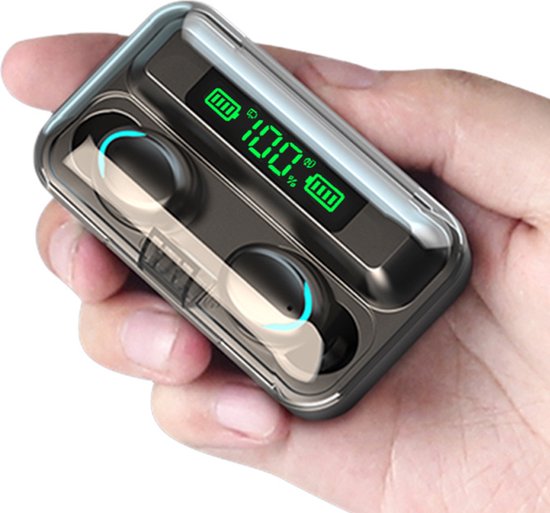 TWS F9 - Draadloze Oordopjes - Mega Accu - Sport Oordopjes - - Zwart ...