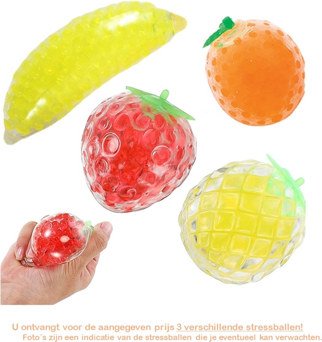 Stressbal pakket 3 delig - Pakket onder de 15 euro - Fidget Toys ...