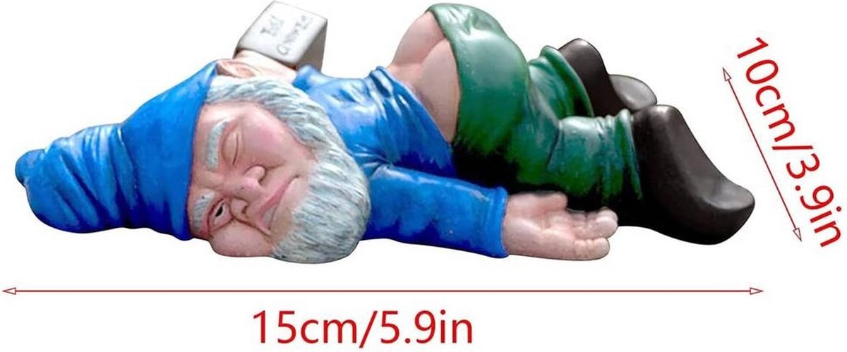 Polaza® Tuinkabouter – Dronken Tuinkabouter – Kabouter – Tuindecoratie ...