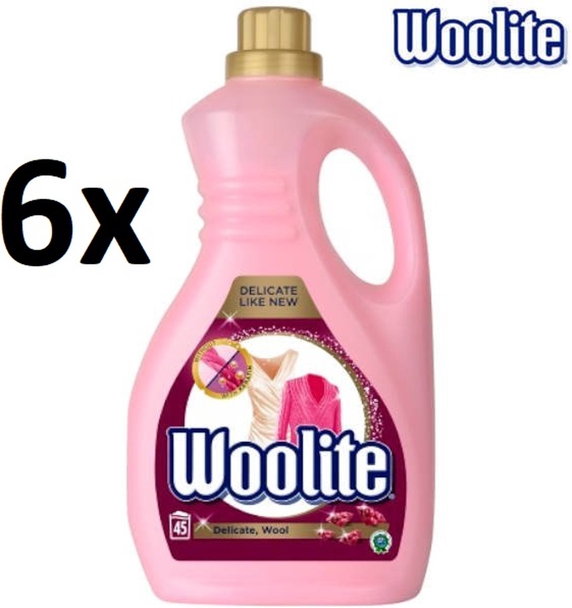 Woolite vloeibaar wasmiddel - Delicaat & wol - 6x45 wasbeurten | bol