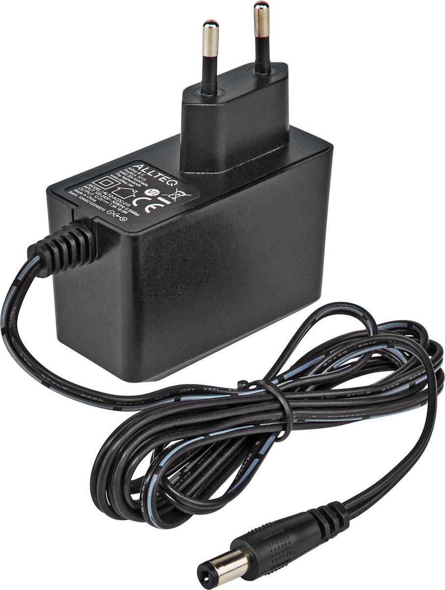 Universele AC - DC adapter - 12 Volt - 1500mA - Zwart - Allteq | bol