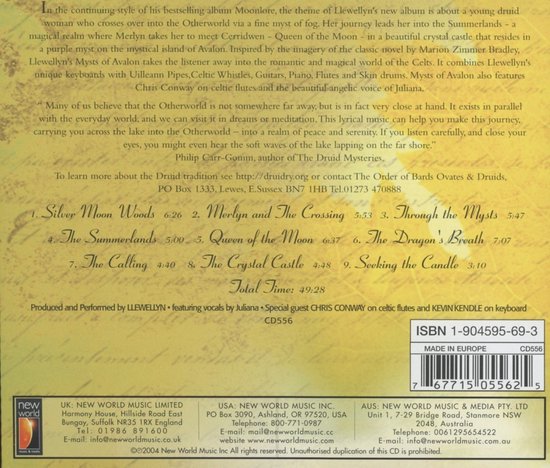 Llewellyn - Mysts Of Avalon (CD), Llewellyn | CD (album) | Muziek | bol