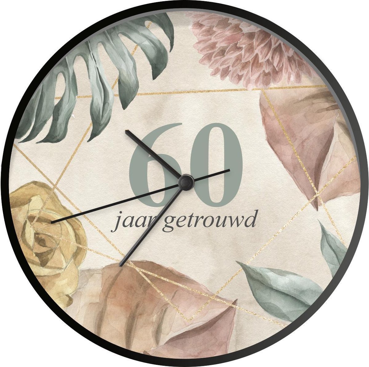Klok Ø 30 Cm Spreuken 60 Jaar Getrouwd Quotes Jubileum