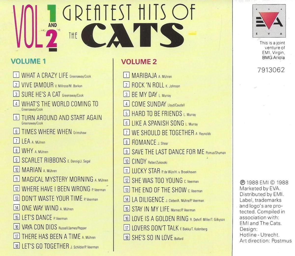 The Greatest Hits Of the Cats Vol. 1 And Vol. 2, The Cats | CD (album ...