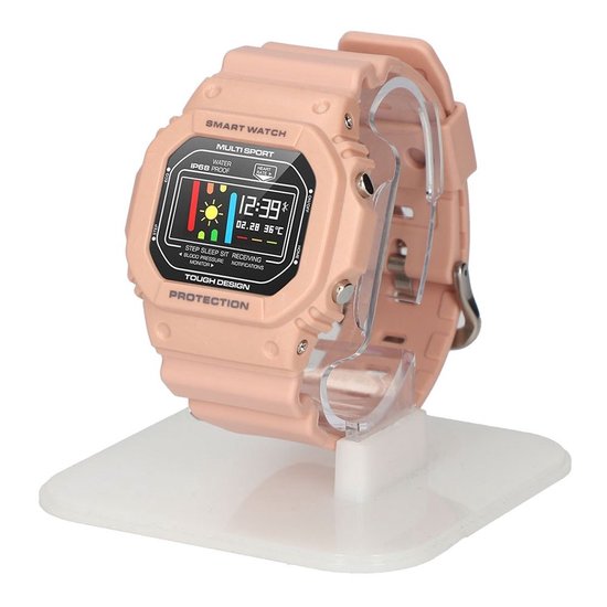 Retro Smartwatch Fitness- Pink - Stappenteller - Retro | bol