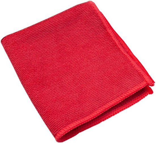 Microvezel doek | Kleur: Rood | Voor polijsten, waxen en coaten | 30X30 ...