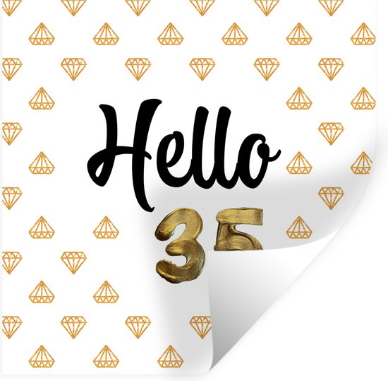 Muurstickers - Sticker Folie - Jubileum - Diamant - 35 jaar - 120x120 ...
