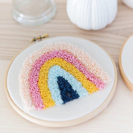 Punch Needle pakket REGENBOOG | Borduurring met borduurgaren ...