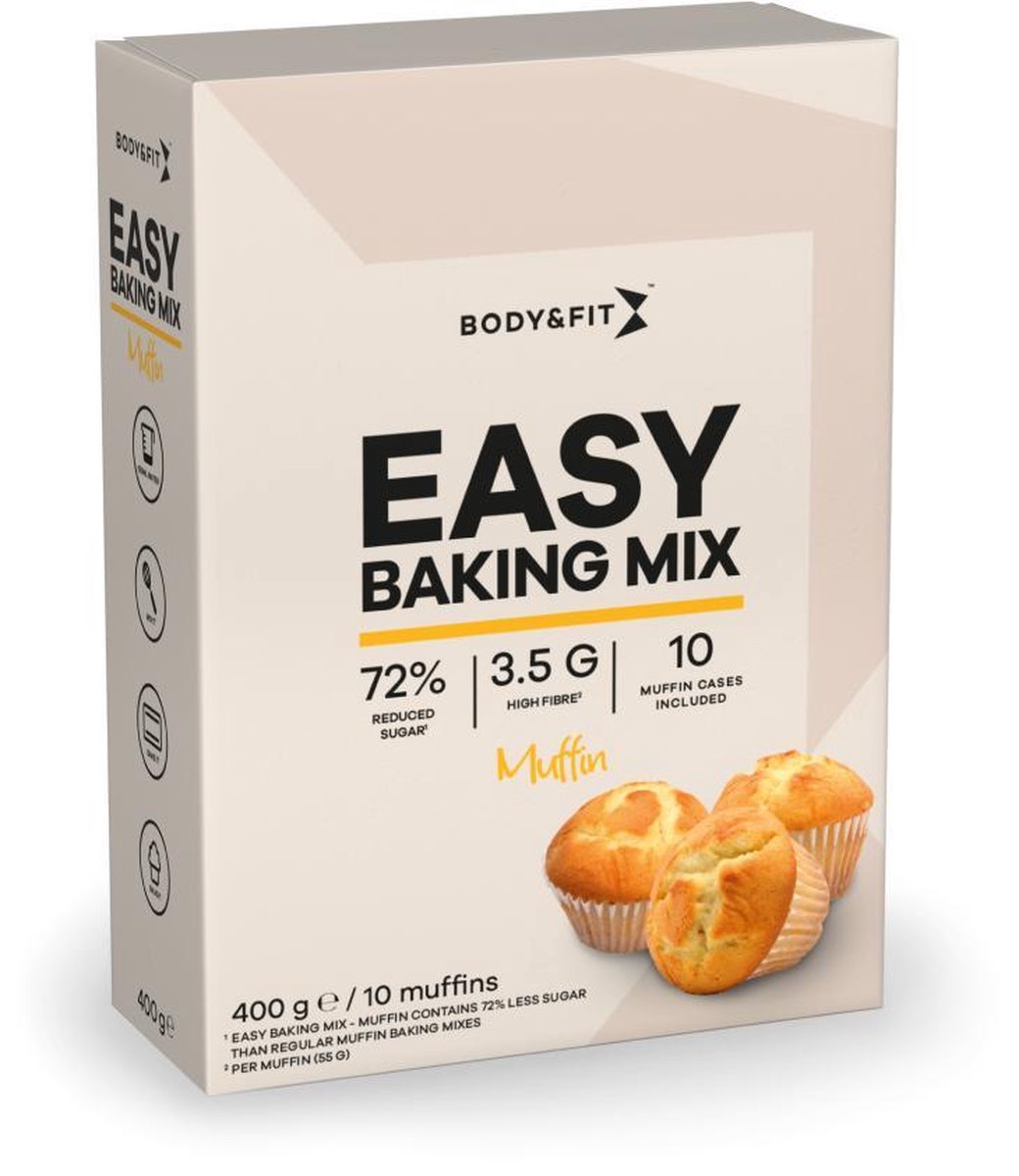 Body & Fit Easy Baking Mix Muffin - Muffin Bakmix - 80% minder suiker ...