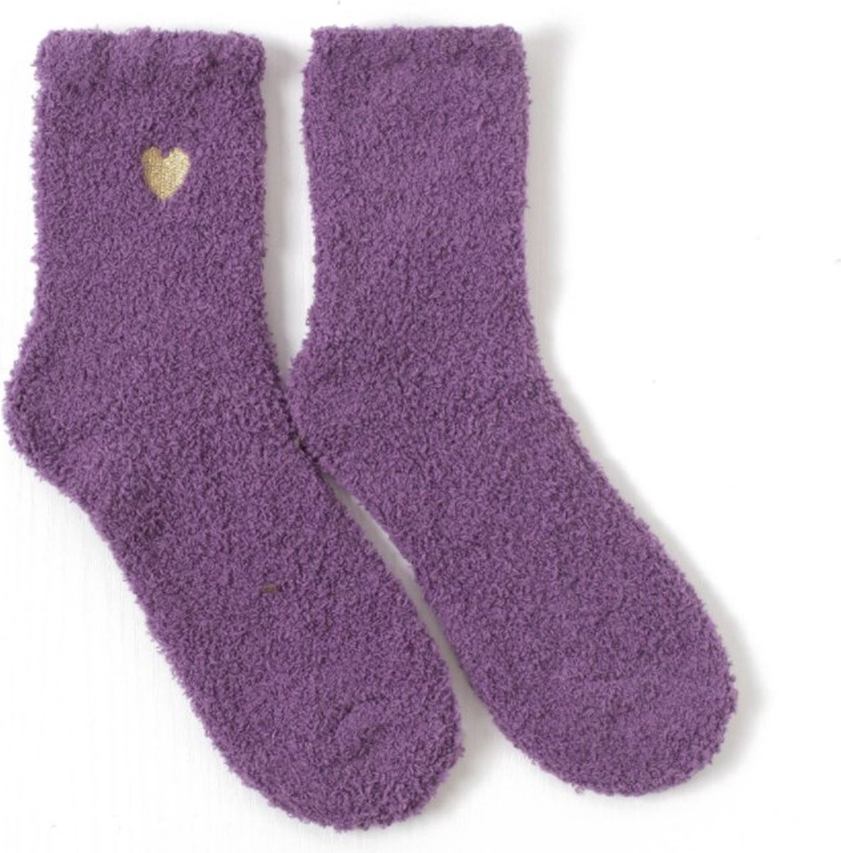 Fluffy Sokken dames - huisokken, warme winter sokken - print hart ...