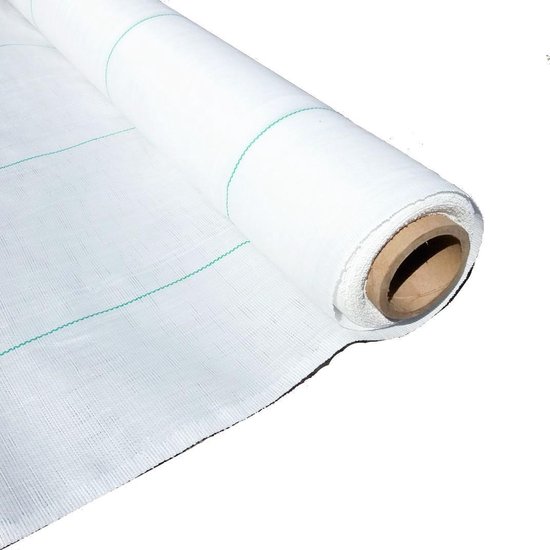 Worteldoek - 4,20 x 100 m - 100 gr/m² - Wit - Rol - Gronddoek | bol.com