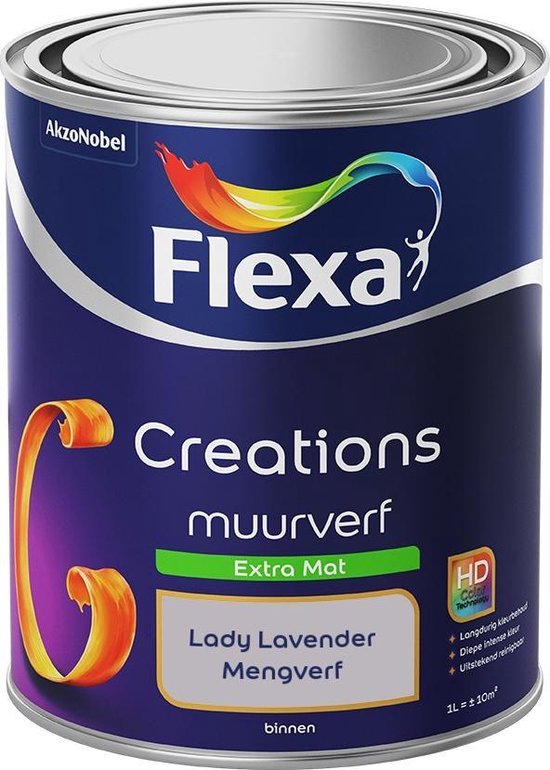Flexa - Creations Muurverf Extra Mat - Lady Lavender - Mengverf - 1 L | bol