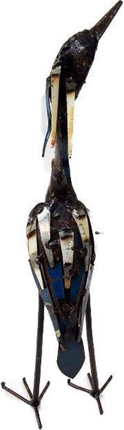 Floz metalen reiger - metal art reiger - beeld reiger - voor in huis of ...