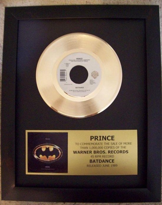 Gouden plaat Prince Batman single collectorsitem 30x 40 cm, Prince | LP ...