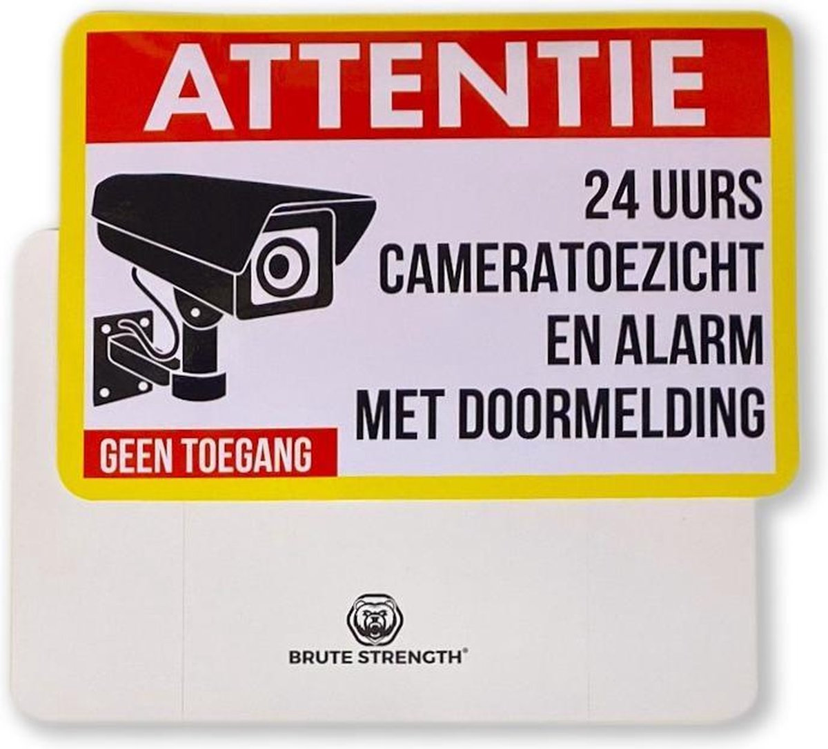 Brute Strength - Camerabewaking - Cameratoezicht sticker set - 20 cm ...