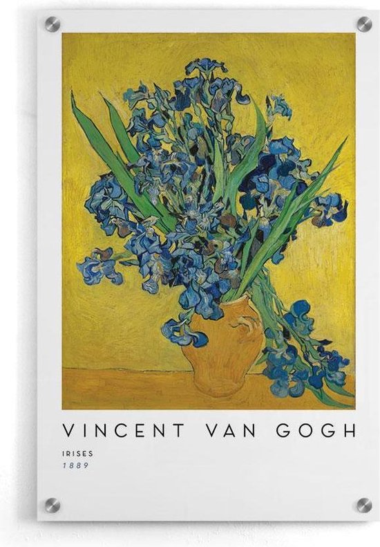 Walljar - Vincent van Gogh - Irissen - Muurdecoratie - Plexiglas schilderij | bol.com