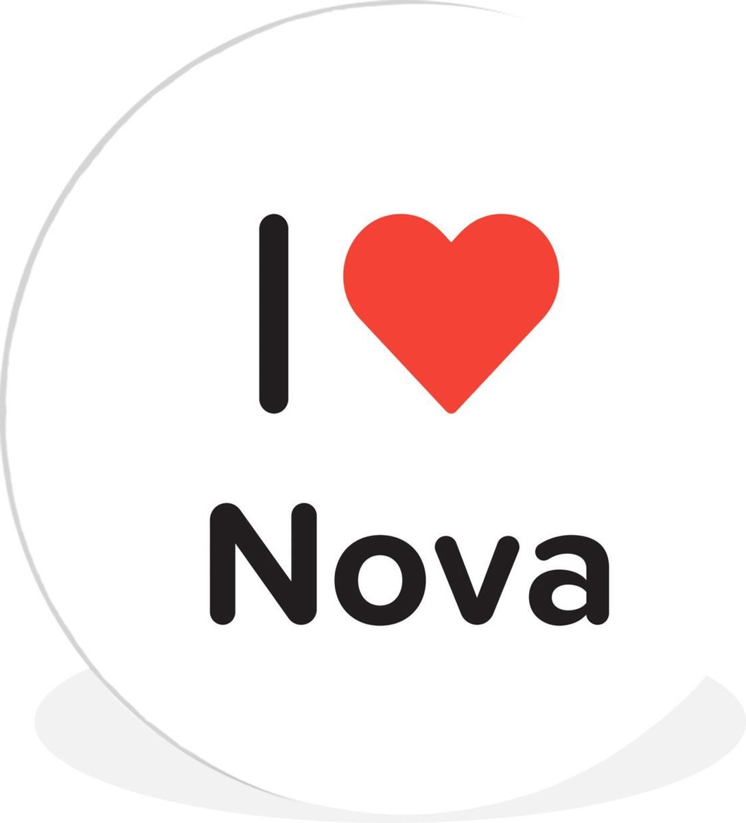 Wandcirkel - Muurcirkel Binnen - I love - Nova - Meisje - ⌀ 150 cm ...