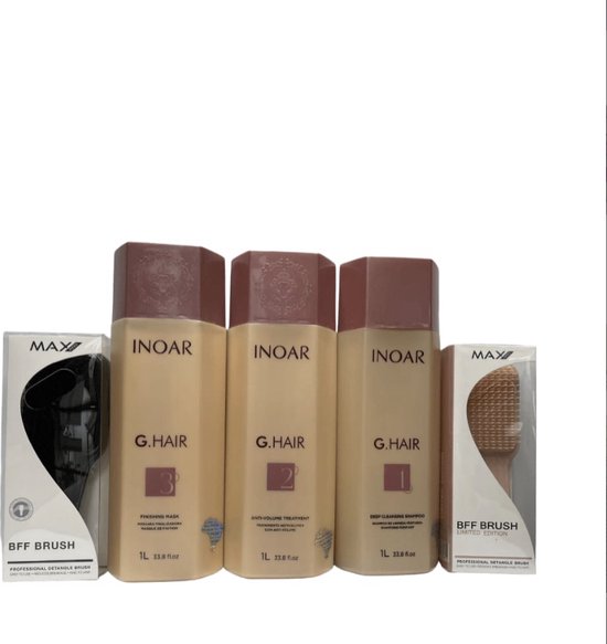 ***Inoar G-Hair Keratine 1000 ML & 2 GRATIS MAX PRO BFF BRUSH | bol