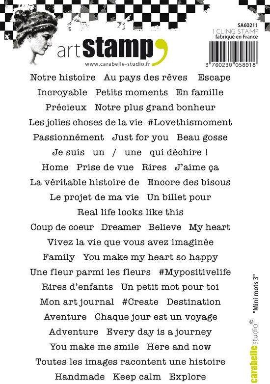 Carabelle Studio Cling stamp - A6 mini mots 3 | bol.com