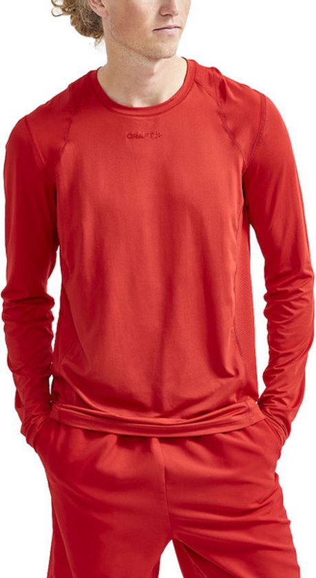 Craft ADV Essence LS Tee M 1908754 - Bright Red - L | bol