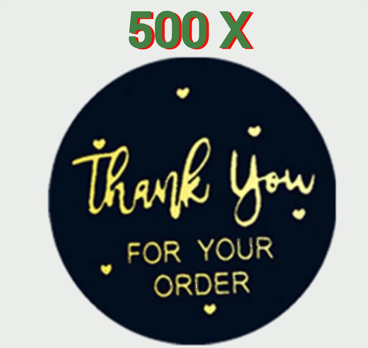 Sluitstickers-Thank You For Your Order-500 Stickers op Rol | bol