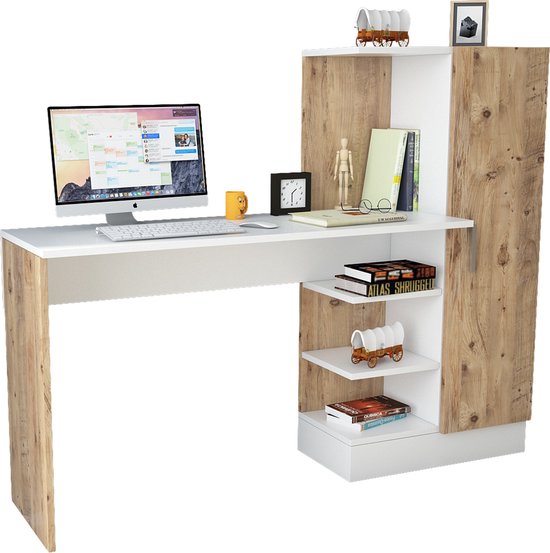 Rich Interiors® - Computertafel Avignon Wit - Werktafel - Bureau ...