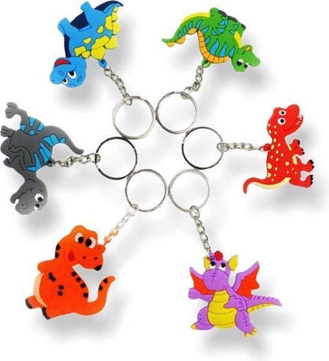 Dino sleutelhangers - 12 stuks - dinosaurus - uitdeel cadeau ...