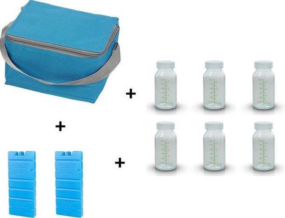 Koeltasje met 6x Ardo glazen flesjes en koelelementen | bol.com