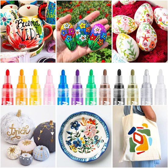 Acryl stiften - Verfstiften - 0.7 tip - Acryl stiften - Happy Stones ...