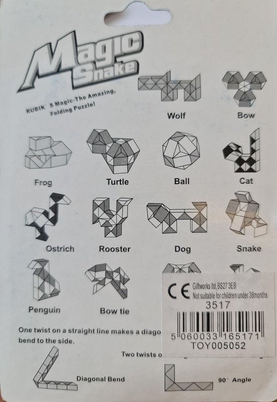 Magic Snake puzzel - 2 exemplaren - Snake Fidget Toy - 10 cm | Games ...