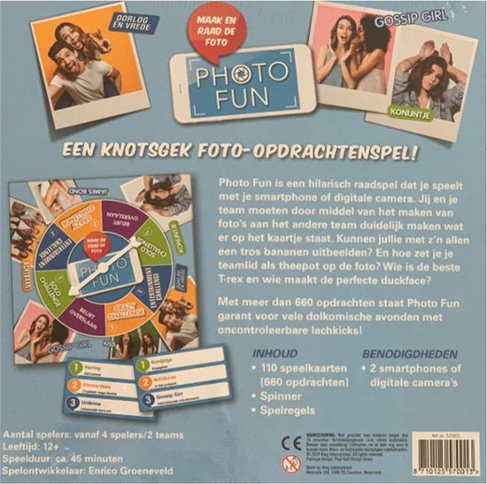 Photo Fun - Foto spel - Spel - Spelletjes - Speelkaarten - Foto ...