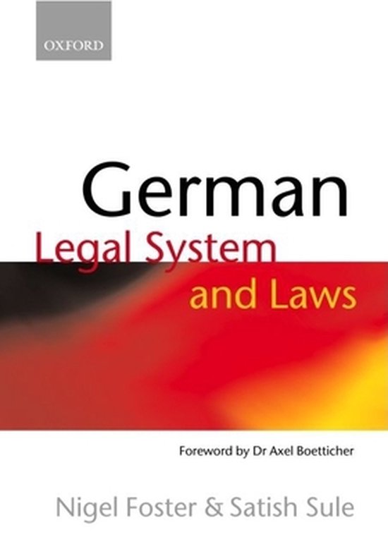 German Legal System And Laws, Nigel Foster | 9780199254835 | Boeken ...