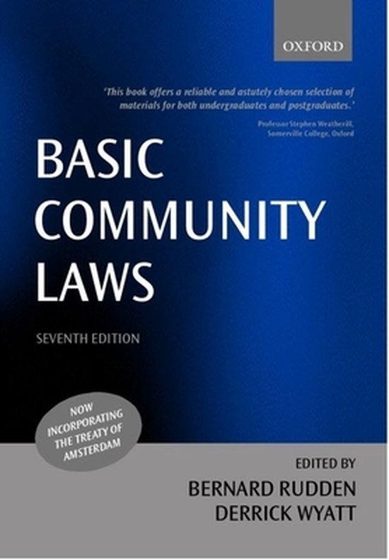 Basic Community Laws, Rudden | 9780198765547 | Boeken | bol