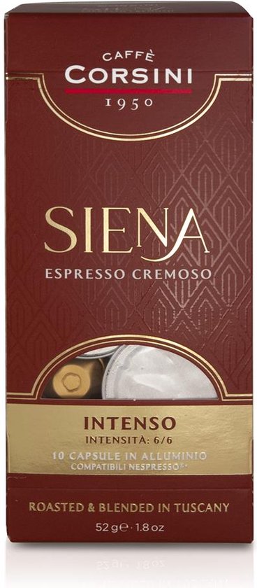 Caffé Corsini Siena Espresso Cremoso 10 x 10 koffiecups | bol.com