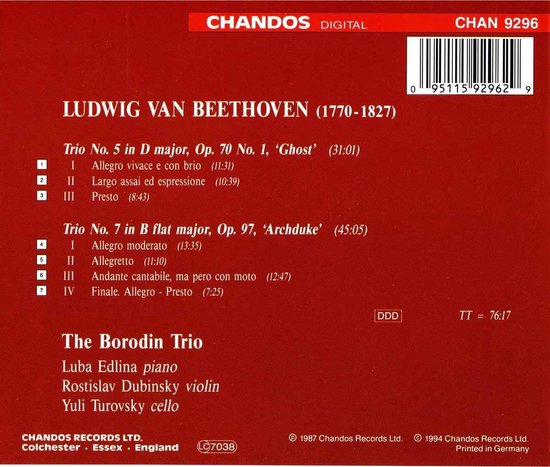 Borodin Trio - Piano Trios (CD), Borodin Trio | Muziek | bol