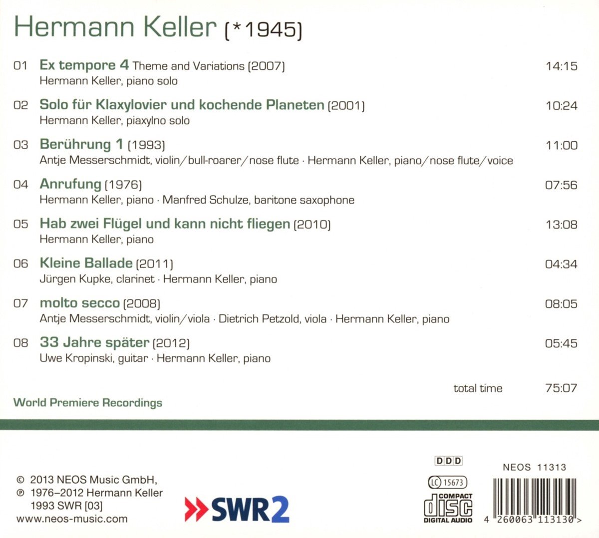 Hermann Keller, Uwe Kropinski, Jürgen Kupke - Keller: Solo, Duo And Trio... | bol.com