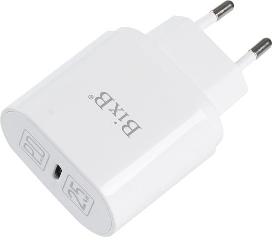 BixB iPhone 13 oplaadstekker 25W USB-C Snellader - Wit - Geschikt voor ...