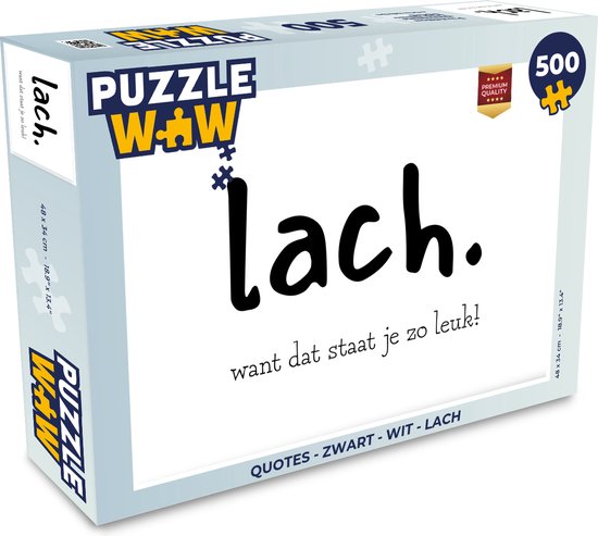 Puzzel Quotes - Lach want dat staat je zo leuk - Spreuken - Legpuzzel ...