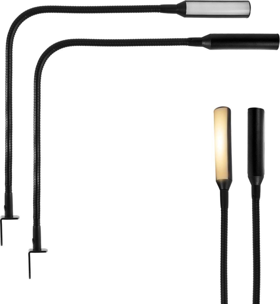 Lednology - Leeslamp met dimfunctie – Set van 2 Led lees lamp – Led ...