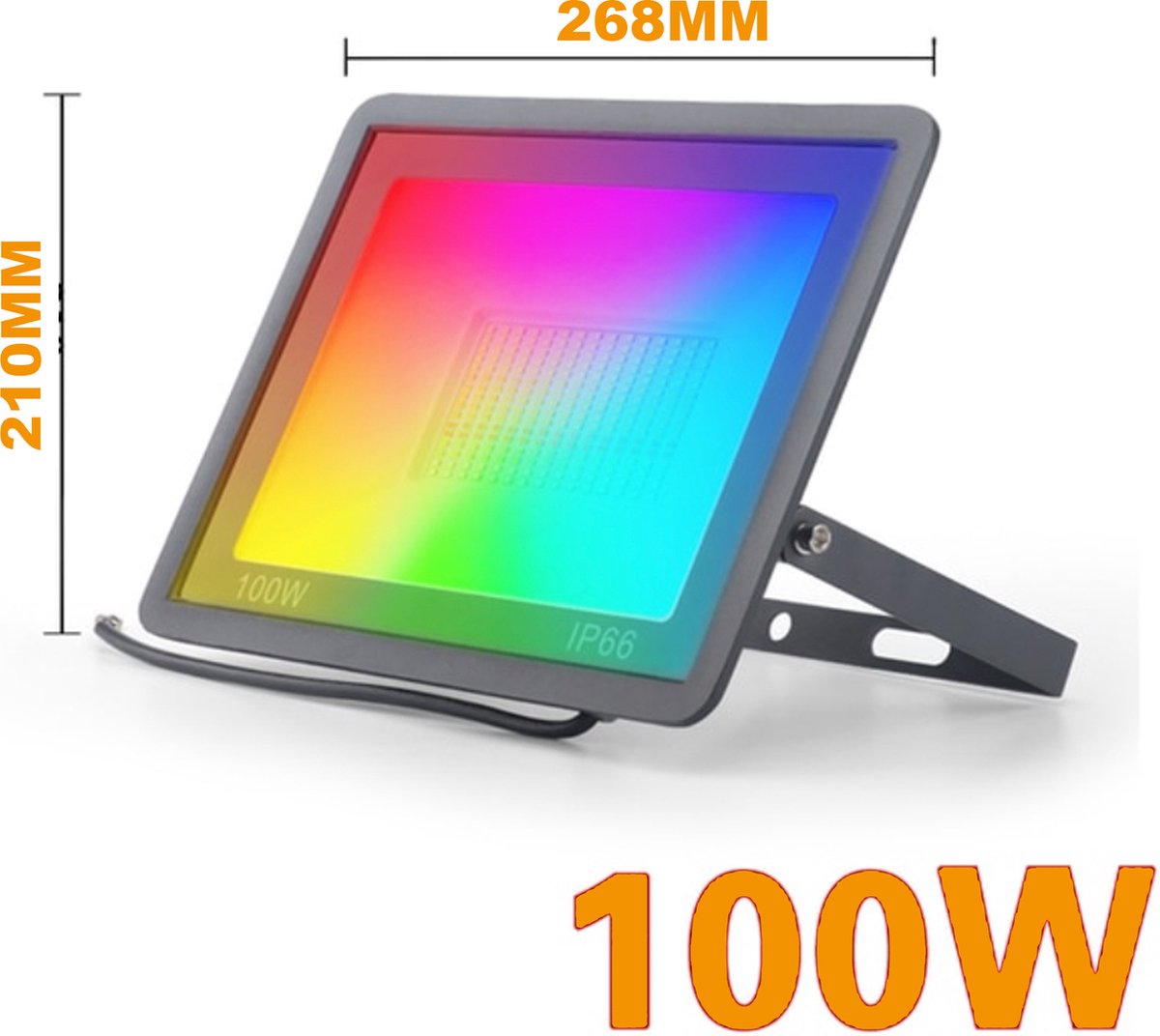 Happyment® RGB LED Schijnwerper 100W - Afstandsbediening - LED ...