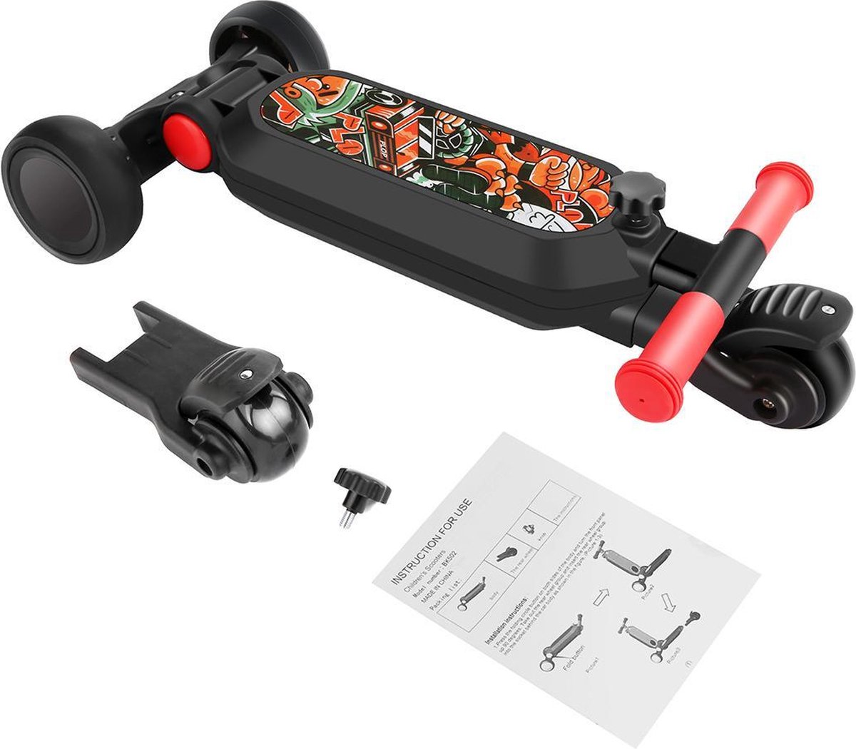 Kickstep - In hoogte verstelbaar - Kinderstep - 2 In 1 - Opvouwbaar ...